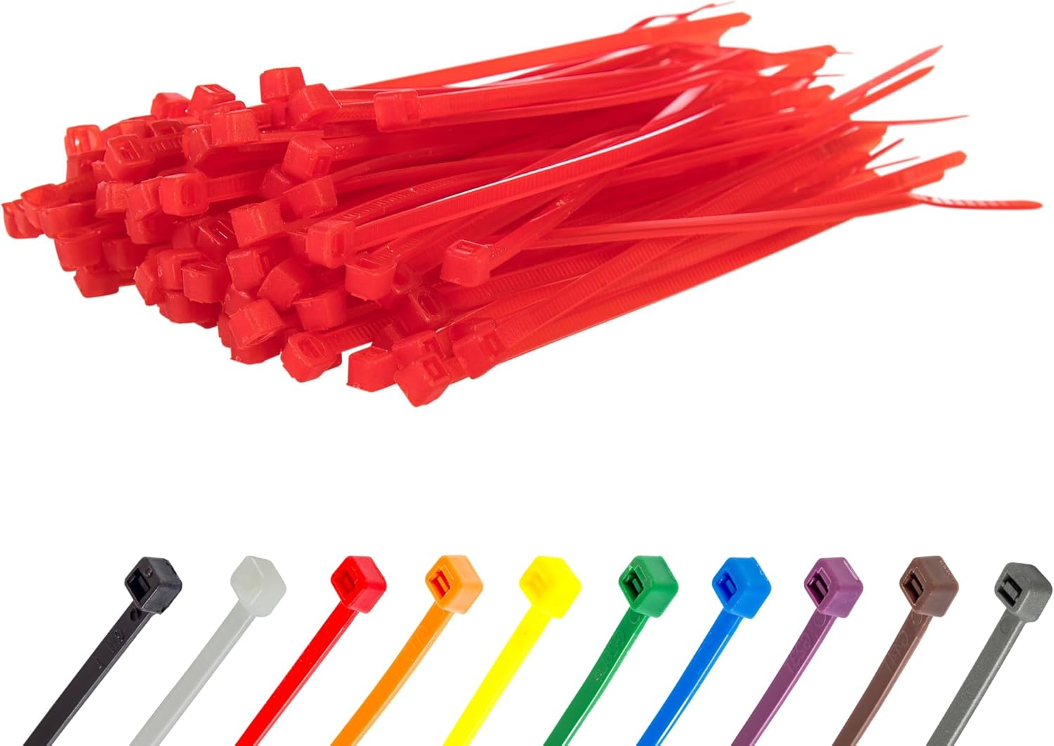 Gocableties Kabelbinder 100 Stück Rot, 150 mm x 3,6 mm mit 18,2 kg ...