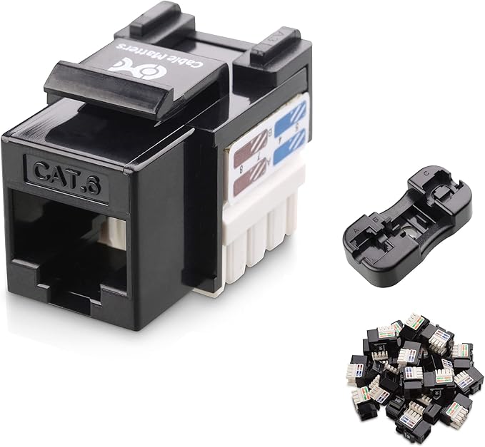 Amazon.com: Cable Matters [UL Listed] 25-Pack 10Gbps Cat6 Keystone ...