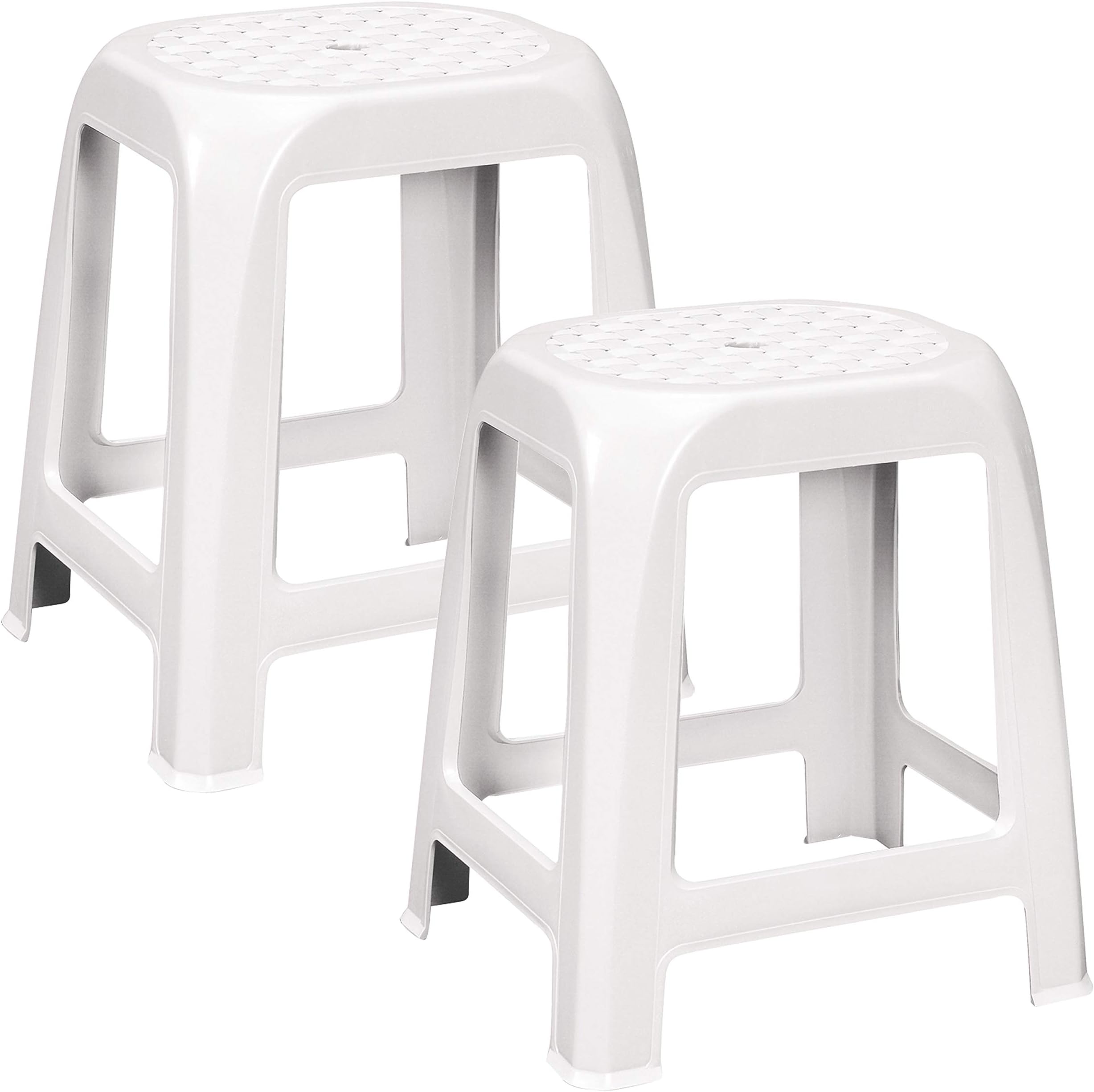 Home4You Sitzhocker - Stapelbar - Belastbar bis 80 kg - 47 x 45 x 42 cm ...
