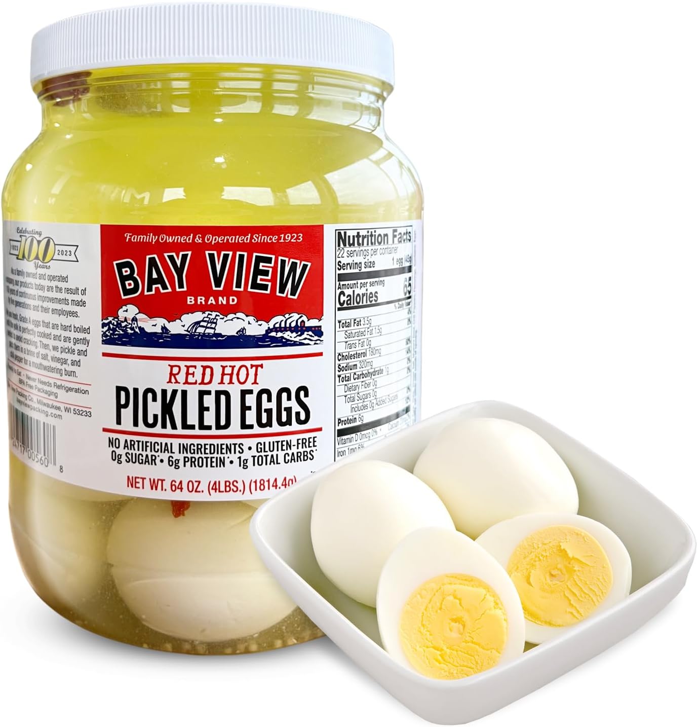 Amazon.com : Bay View Pickled Eggs, Individually Wrapped, No Artificial ...