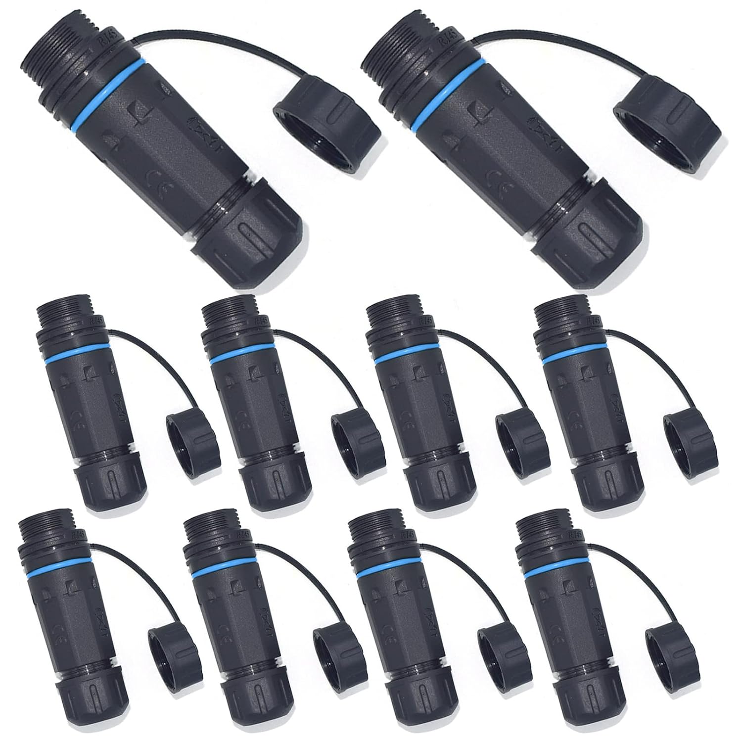 Amazon.com: ANMBEST 10PCS Shielded RJ45 Waterproof Panel Mount ...