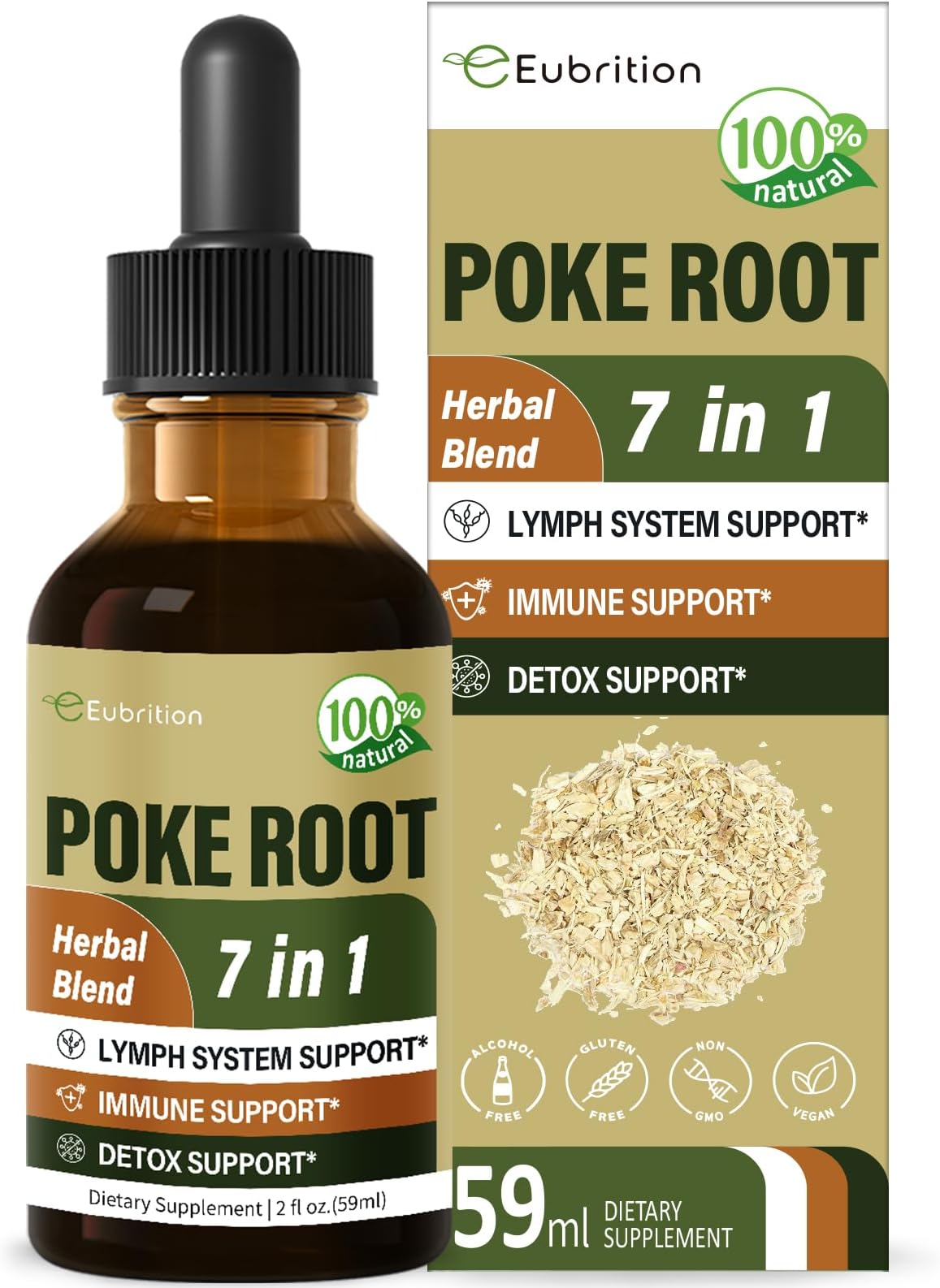 Amazon.com: Eubrition Poke Root Drops for Lymph System Support ...