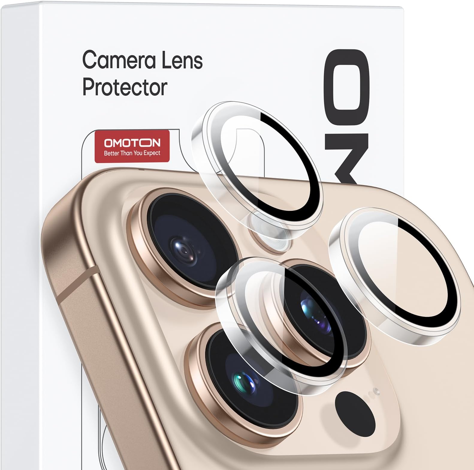 Amazon.com: OMOTON Clear Camera Lens Protector for iPhone 16 Pro Max/16 ...