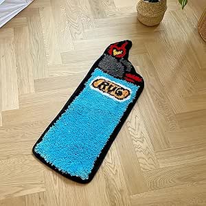 Amazon | LAKEA ライター タフテッドラグ アートラグ 寝室 リビングルーム レトロ レインボー ふわふわ 滑り止め バス ...