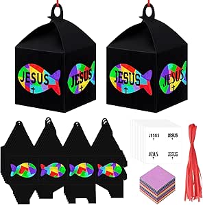 Amazon.com: VIHOSE 16 Sets Christian Fish Craft Christian Lantern Craft ...