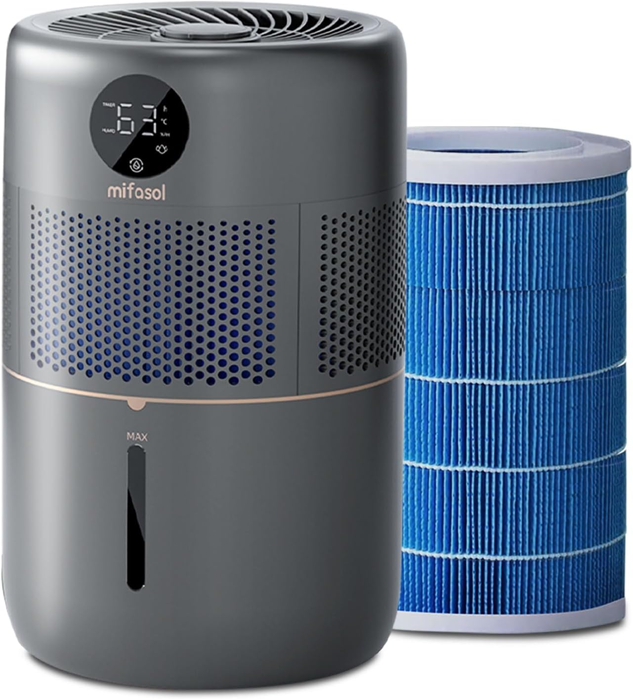 Amazon.co.jp: Airdog moi 加湿器 気化式 除菌 長時間 3.2リットル大容量 フィルター交換不要 寝室 リビング 店舗 ...
