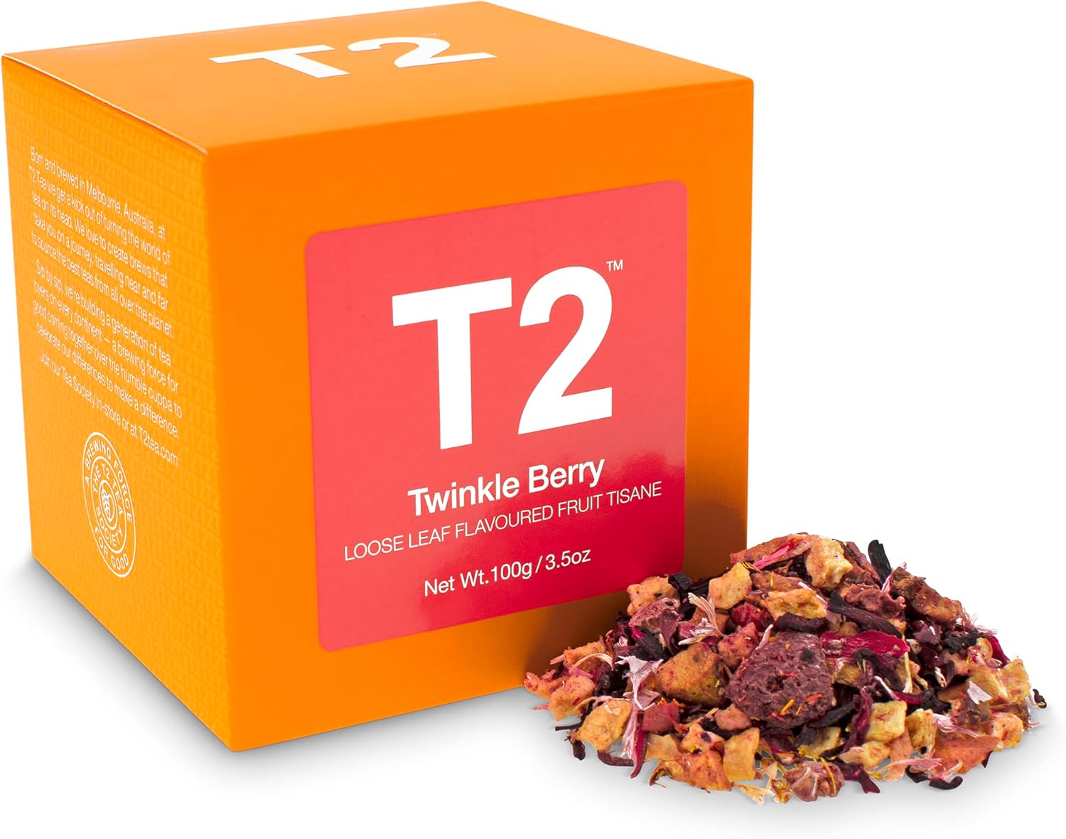 T2 Tea Twinkle Berry Loose Leaf Fruit Tea in Gift Cube, 100g : Amazon ...