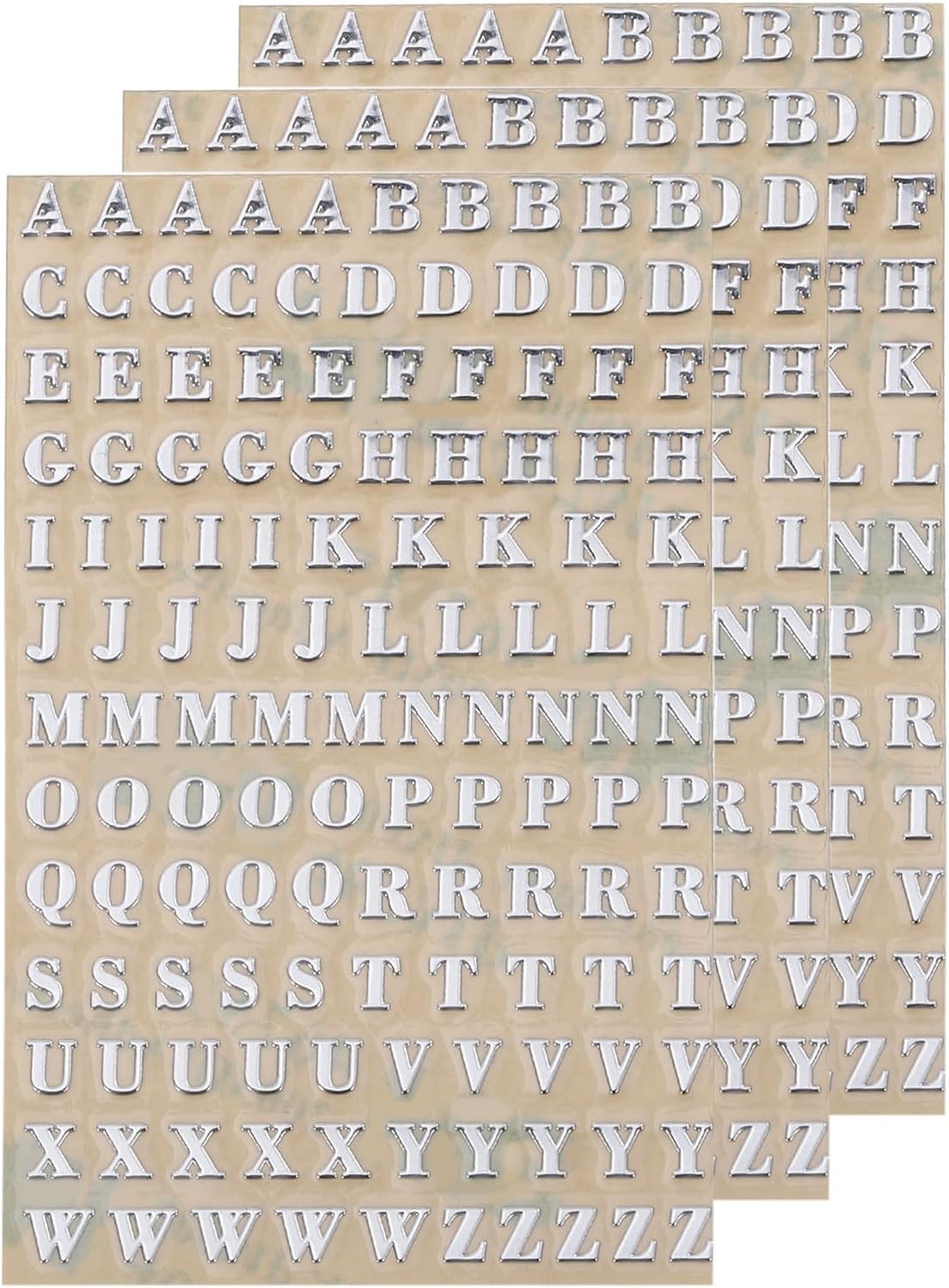 Amazon.com: uxcell 3 Sheets 3mm/0.12inch Mini Letter Stickers, 3D Alloy ...