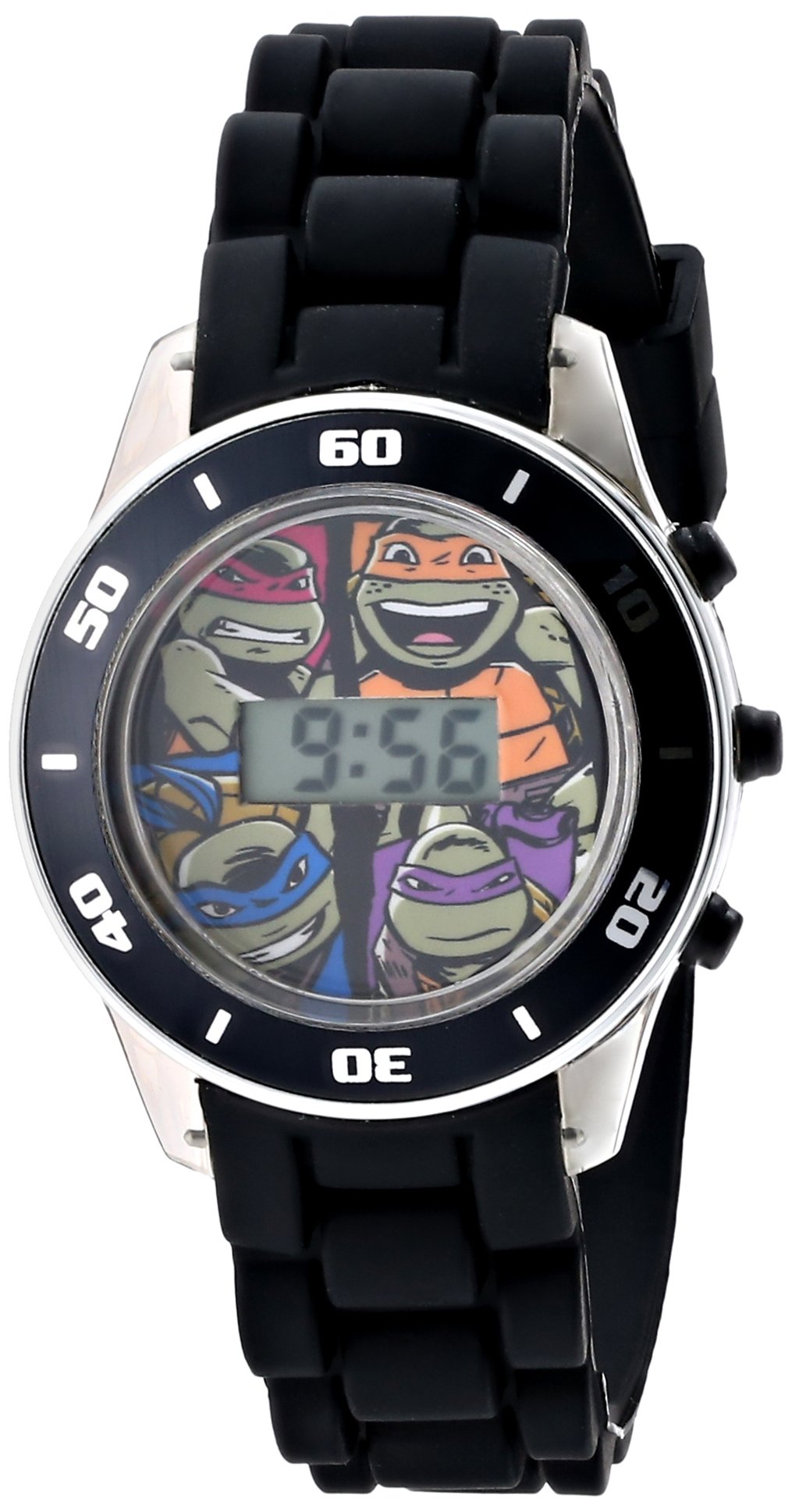 Buy Ninja Turtles Kids' Digital Watch with Silver-Tone Casing, Flashing ...