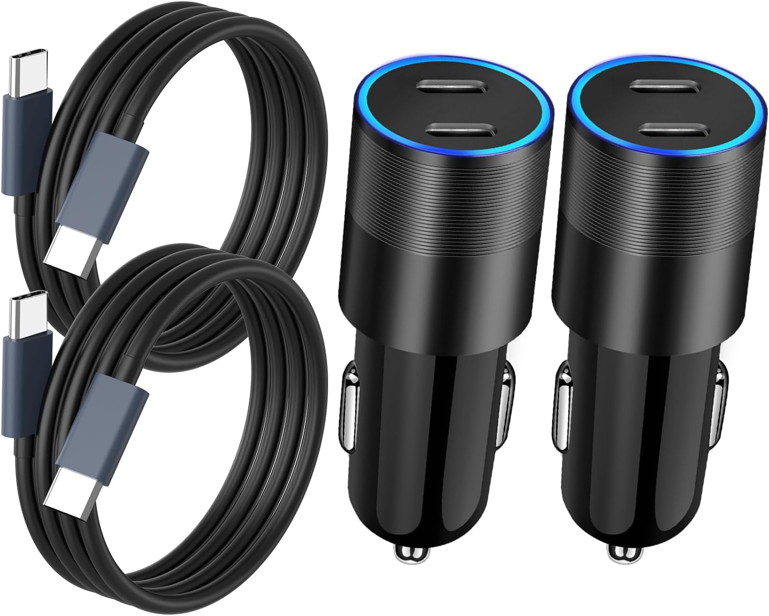 Amazon.com: 2-Pack 60W USB C Fast Car Charger, Dual PD 3.0 Ports 60W ...