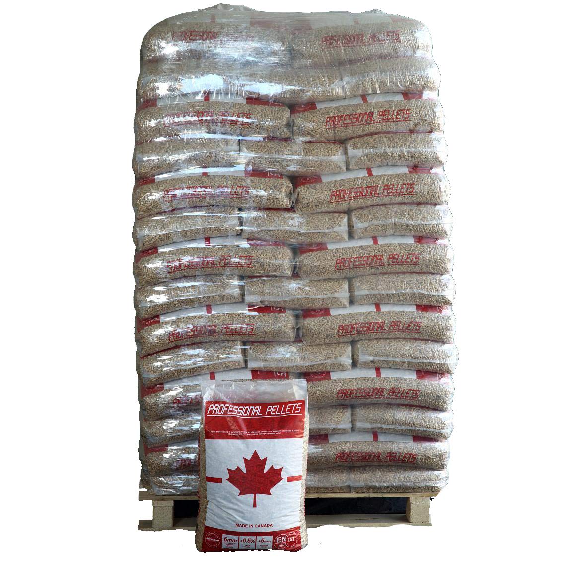 PELLET CANADESE PROFESSIONALE DA RISCALDAMENTO DI ABETE ROSSO 80% ...