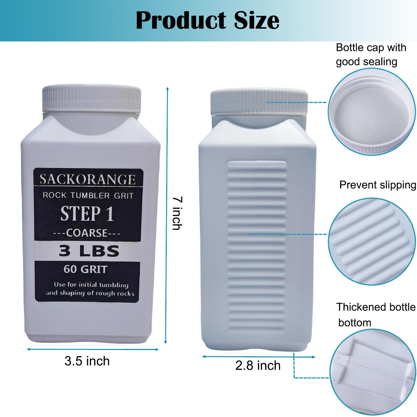 Snapklik.com : SACKORANGE 6 LBS Step-1 60 Grit Silicon Carbide Rock ...