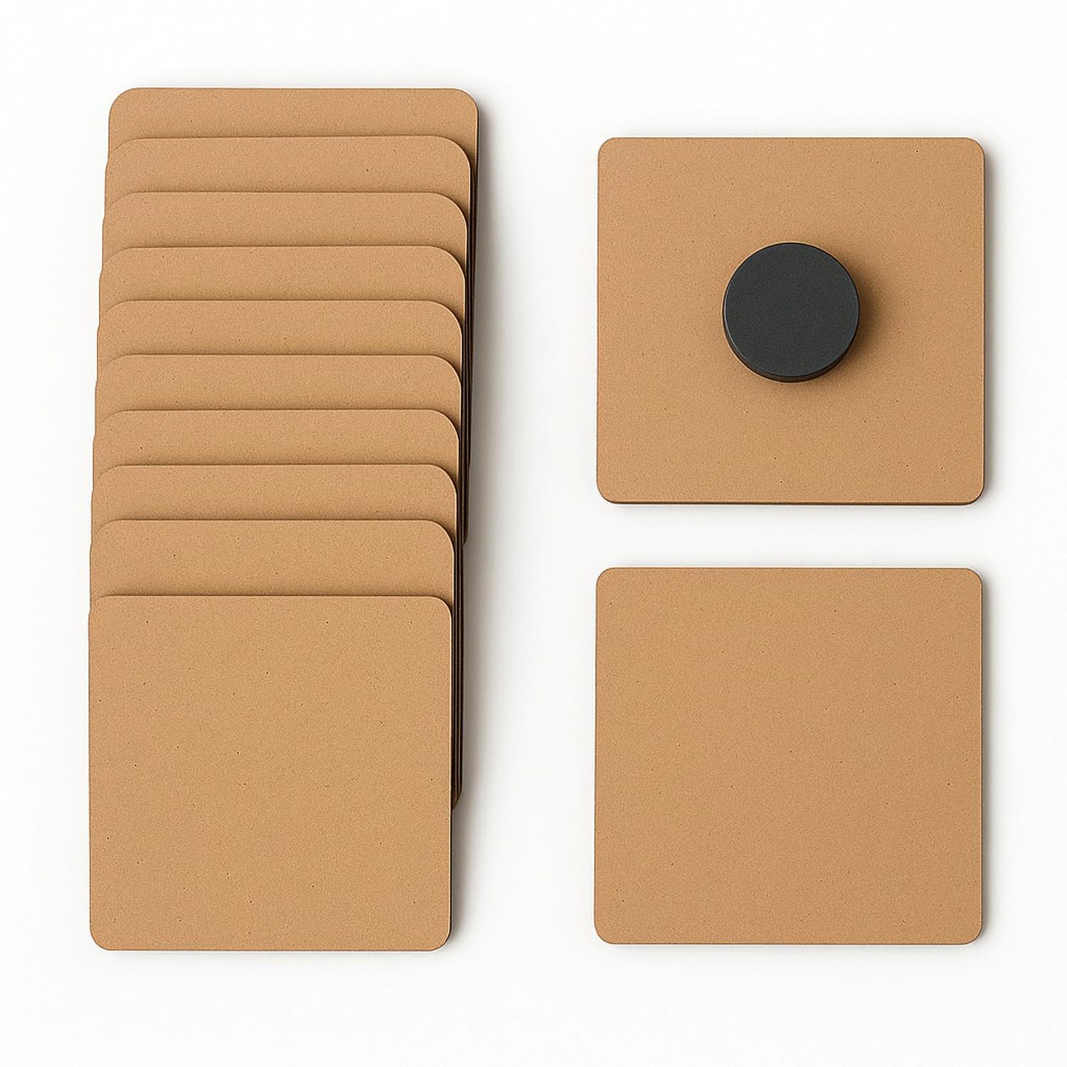 Vprint Quality MDF Craft Magnet Blanks (Set of 12/3x3 in) Plain Wooden ...