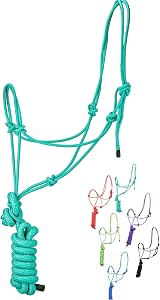 Amazon.com: SIE Rope Halters for Horses with 8ft Lead, 4 Knot Training ...