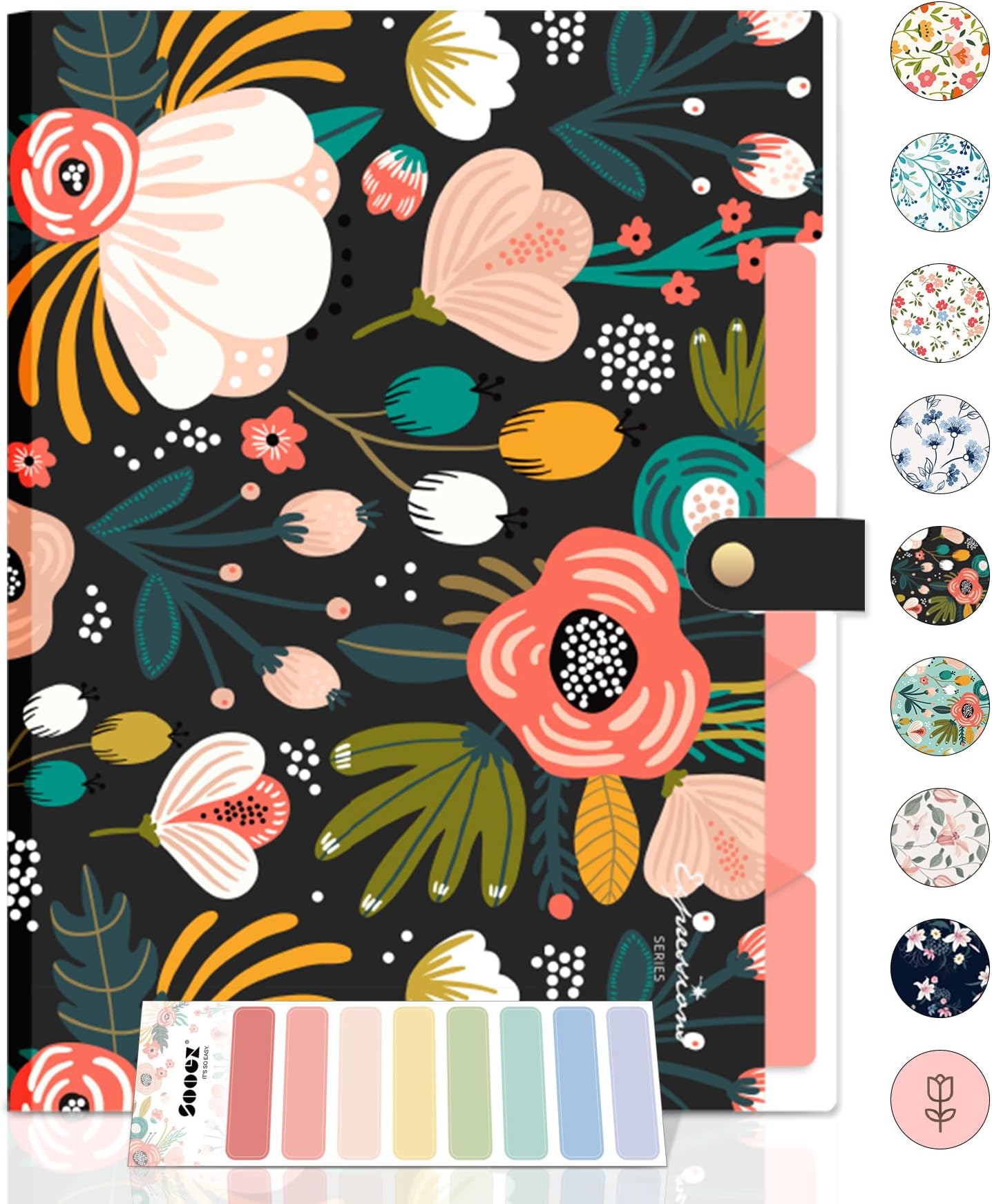 Amazon.com : Sooez Aesthetic 8 Pocket Accordion File Organizer, Pastel ...