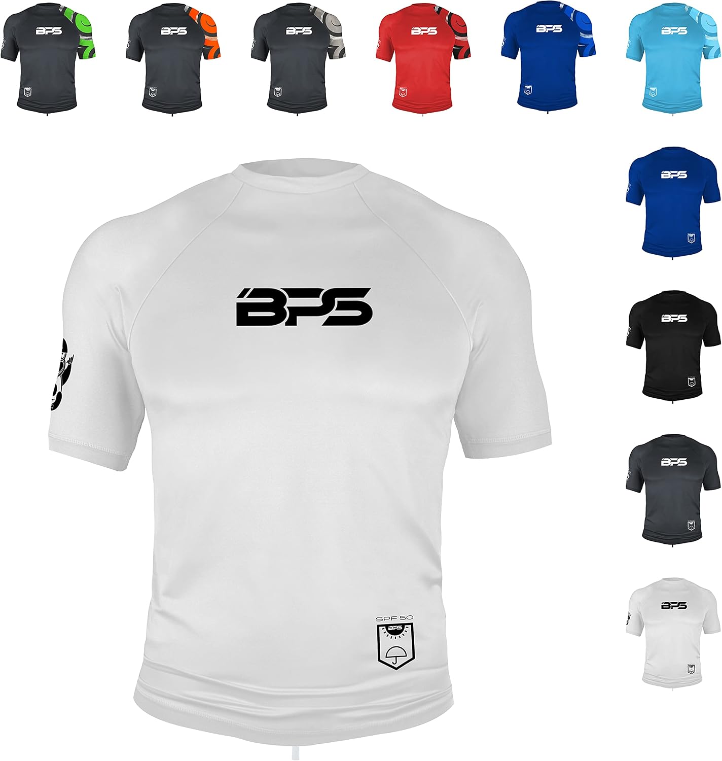 BPS New Zealand Men’s Short Sleeve Swim ShirtRash Guard with Sun ...