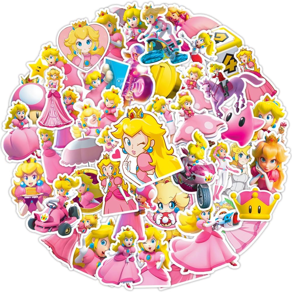Amazon.com: Jess-Sha Store 3 PCs Stickers Princess Peach! - Perry ...