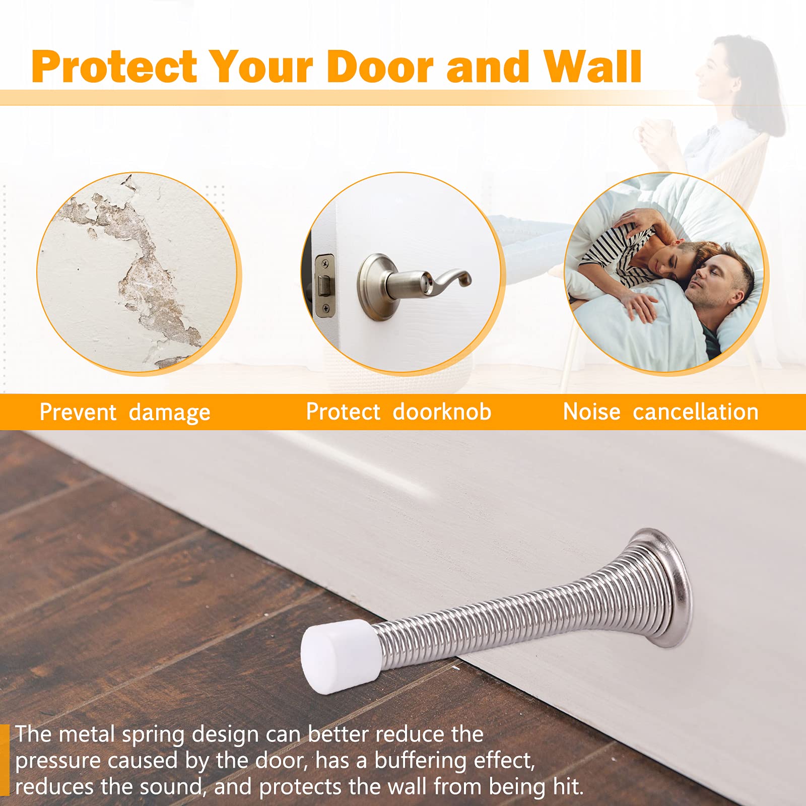 Snapklik.com : Crosize 6 Pack Sliver Spring Brushed Satin Nickle Door ...