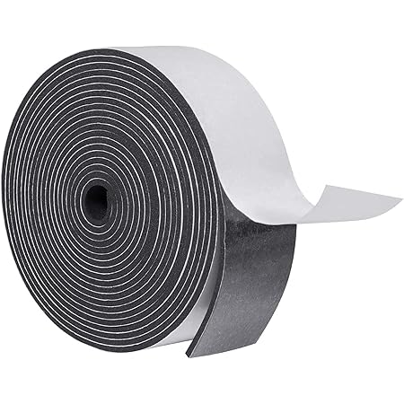 Foam Weather Stripping, 2 Inch Wide X 3/8 Inch Thick,Adhesive Door Jamb Weather Seal Neoprene ...