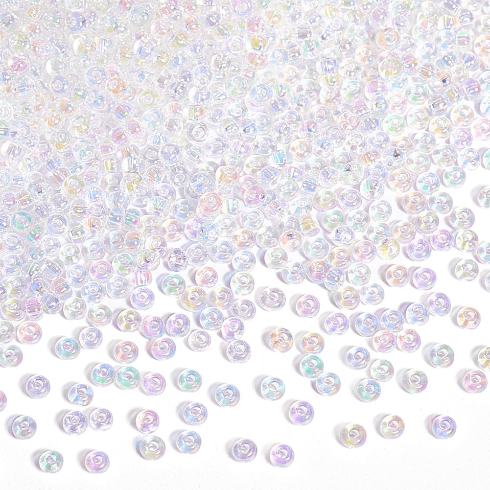 Amazon.com: Toho Round Seed Beads 11/0#161 'Transparent Rainbow Crystal ...