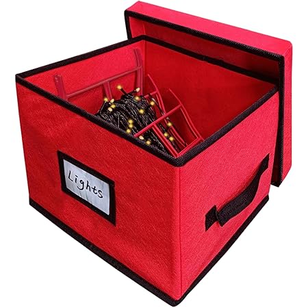 Amazon.com: Whitmor Christmas Light Storage Bags Set of 2 Red/Green ...