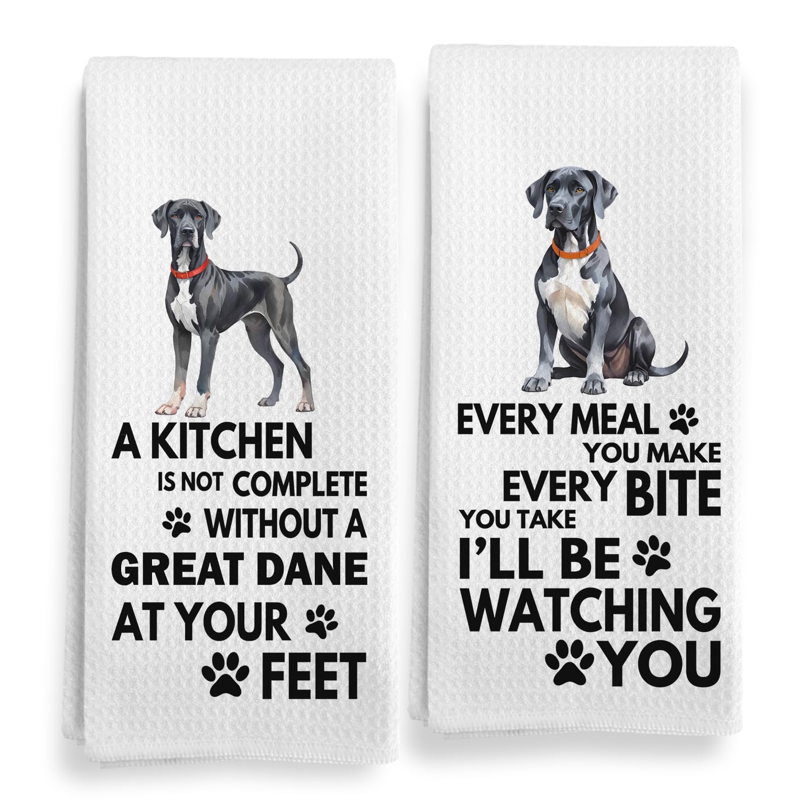 Amazon.com: Qeheb Great Dane Dog Kitchen Towels, Every Meal You Make ...