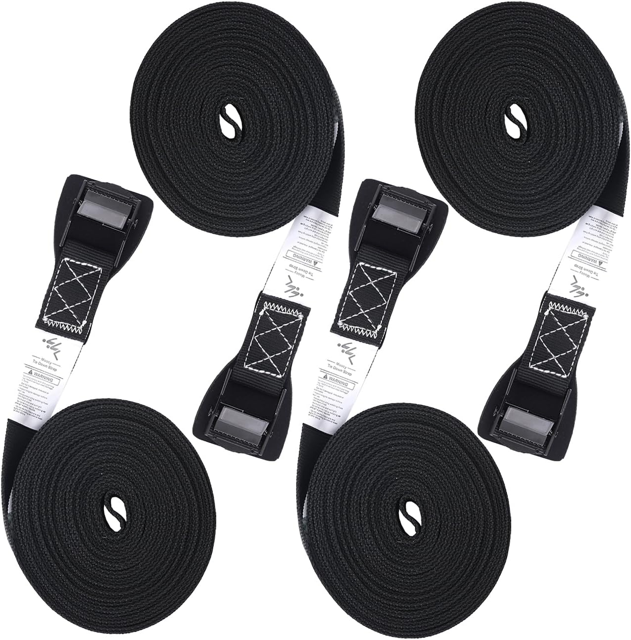 MOOCY 12/16ft Tie Down Straps, Heavy Duty Lashing Straps up to 800lbs ...