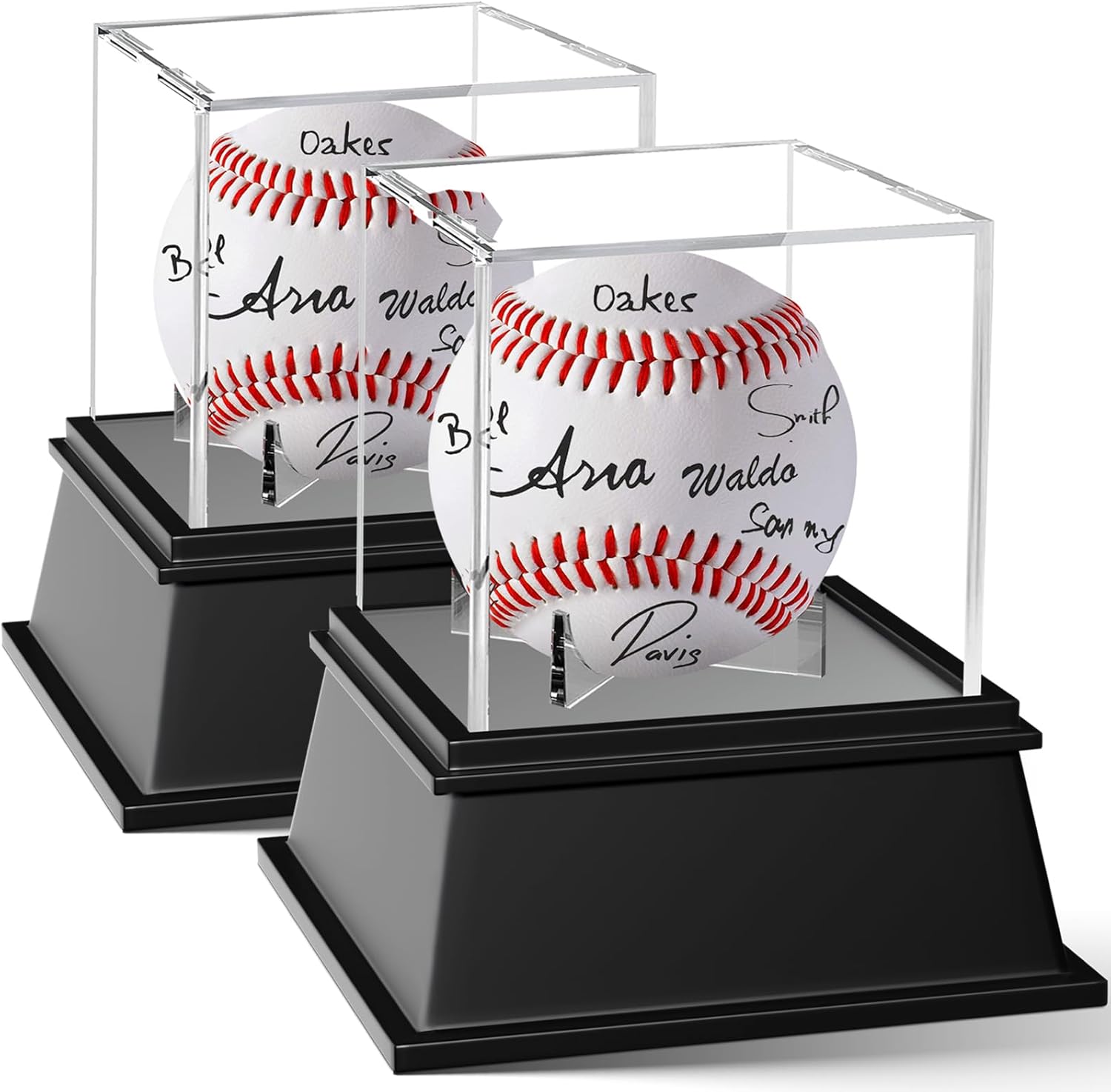 Amazon.com: 2 Packs Baseball Display Case, Leffis Baseball Holder ...