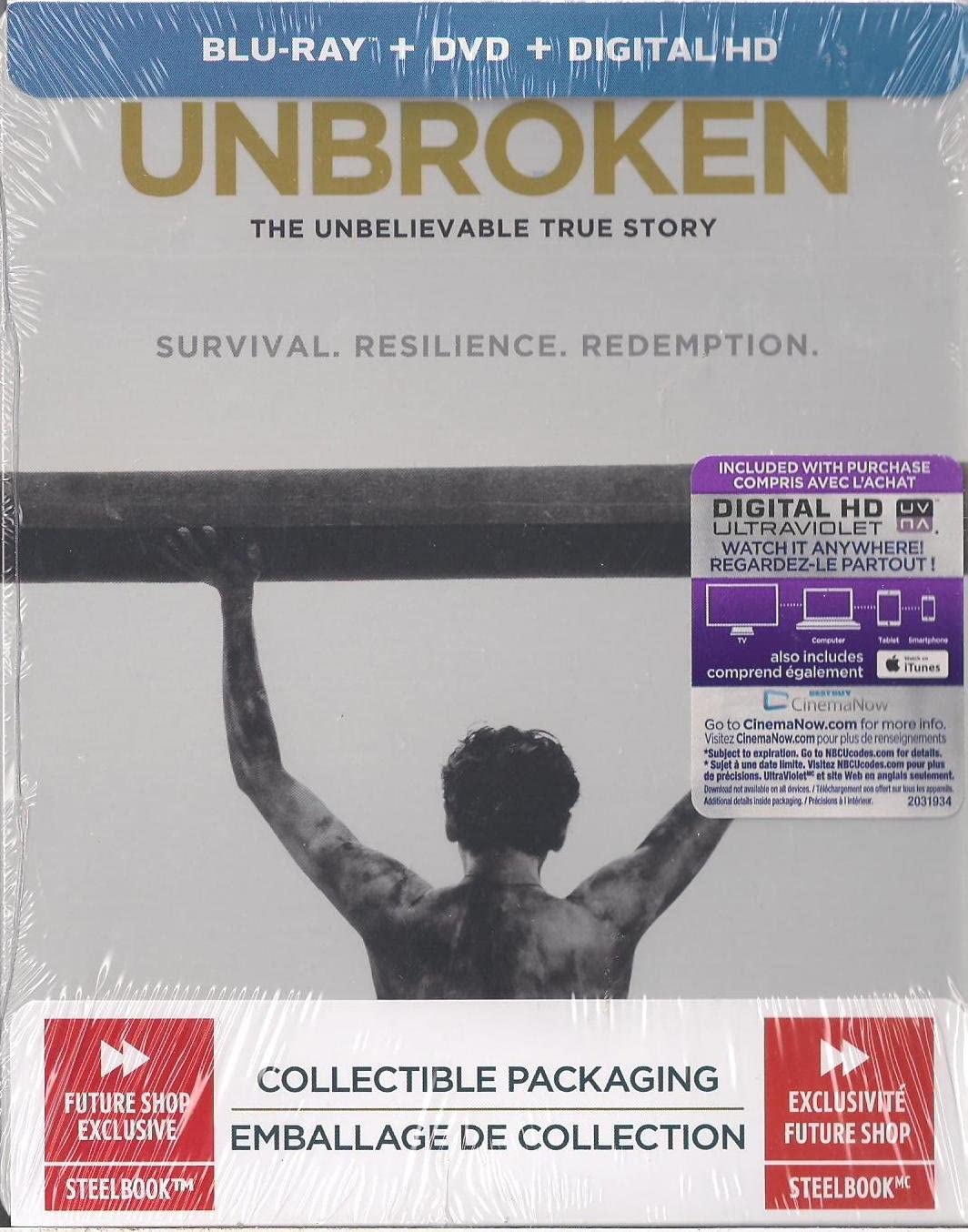Amazon.com: Unbroken (Blu-ray + DVD) (SteelBook) (Blu-ray) : Jack O ...