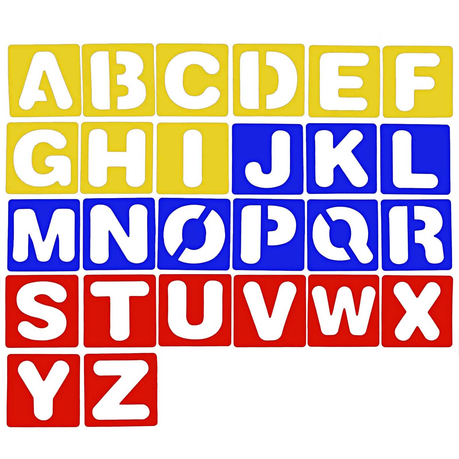 Snapklik.com : TecUnite 26 Pieces Alphabet Stencils Set Plastic Letter ...