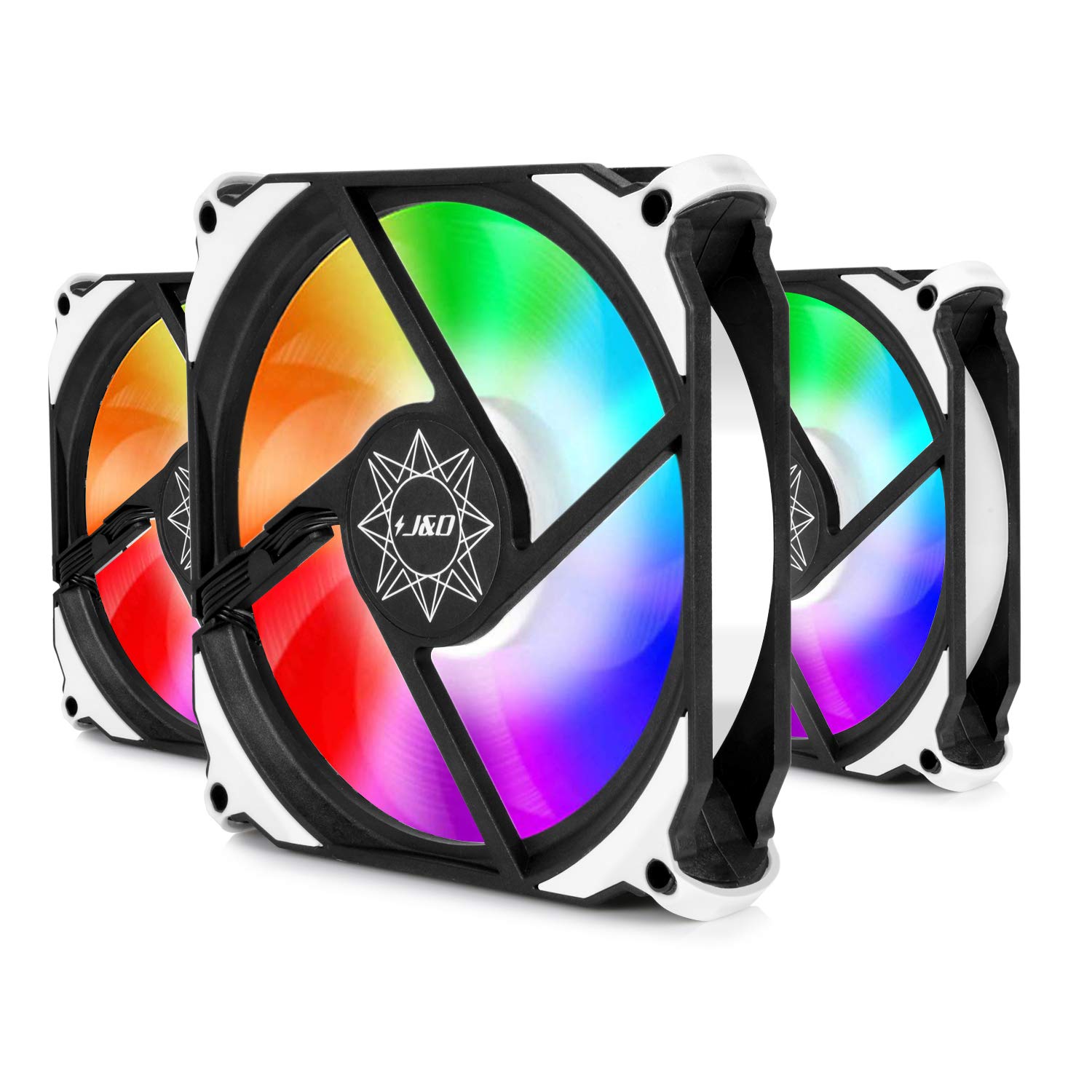 Buy J&D PC ARGB Fan (3 Pack), Transparent Sleeve Bearing 5V 3Pin Silent ...