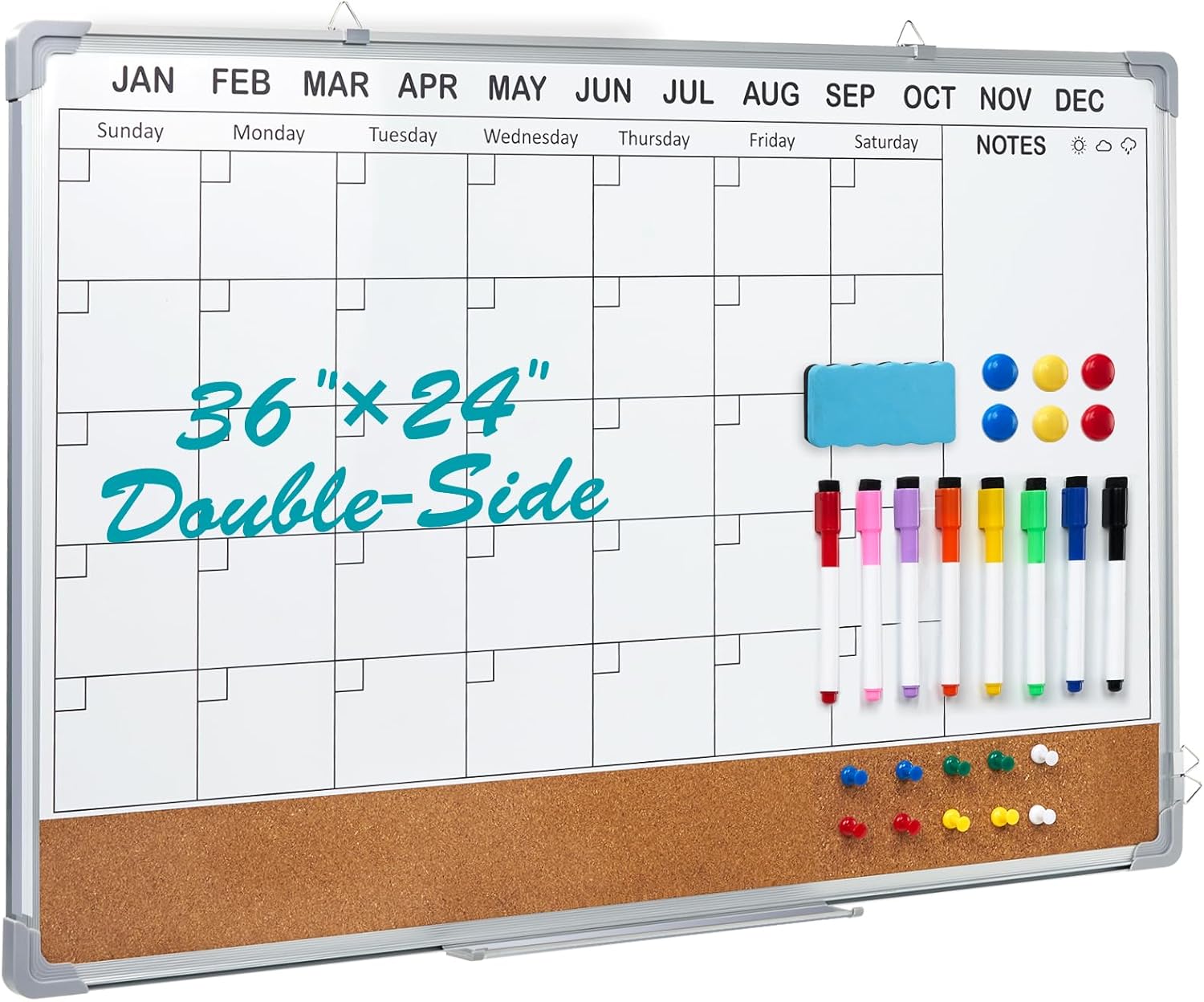 Calendar Whiteboard for Wall, 36 x 24 Magnetic Philippines | Ubuy