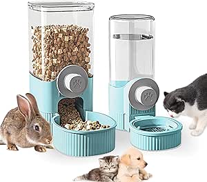 Amazon.com : Generic Rabbit Food Water Dispenser Hanging Automatic Pet ...