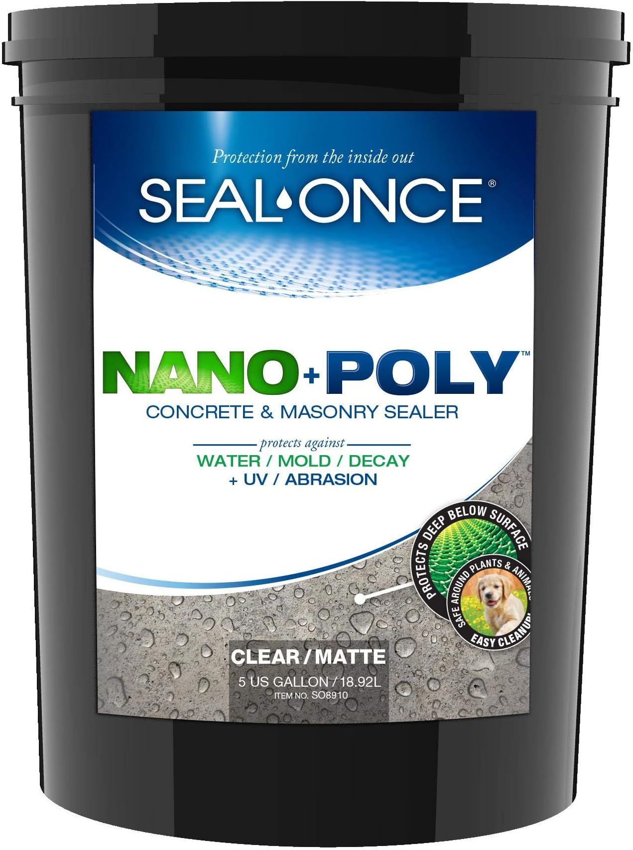Seal-Once SO7910 Nano+Poly Concrete & Masonry Penetrating Sealer ...