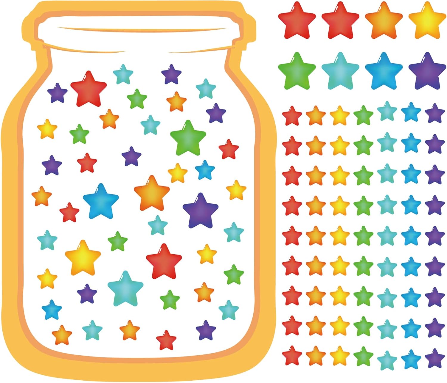 Amazon.com : 72 Pcs Magnetic Super Star Rewards Jar Positive Behavior ...