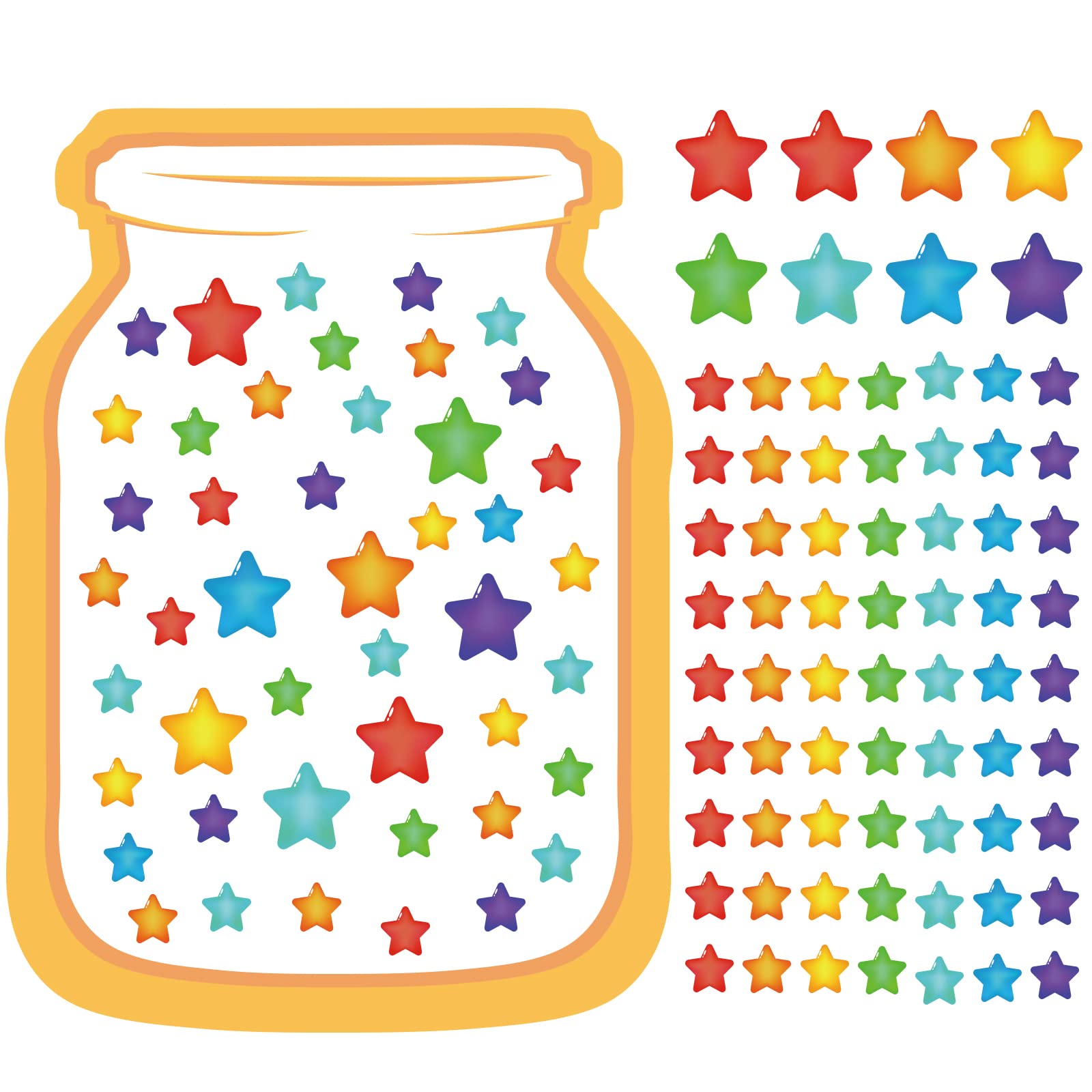 Snapklik.com : 72 Pcs Magnetic Super Star Rewards Jar Positive Behavior ...