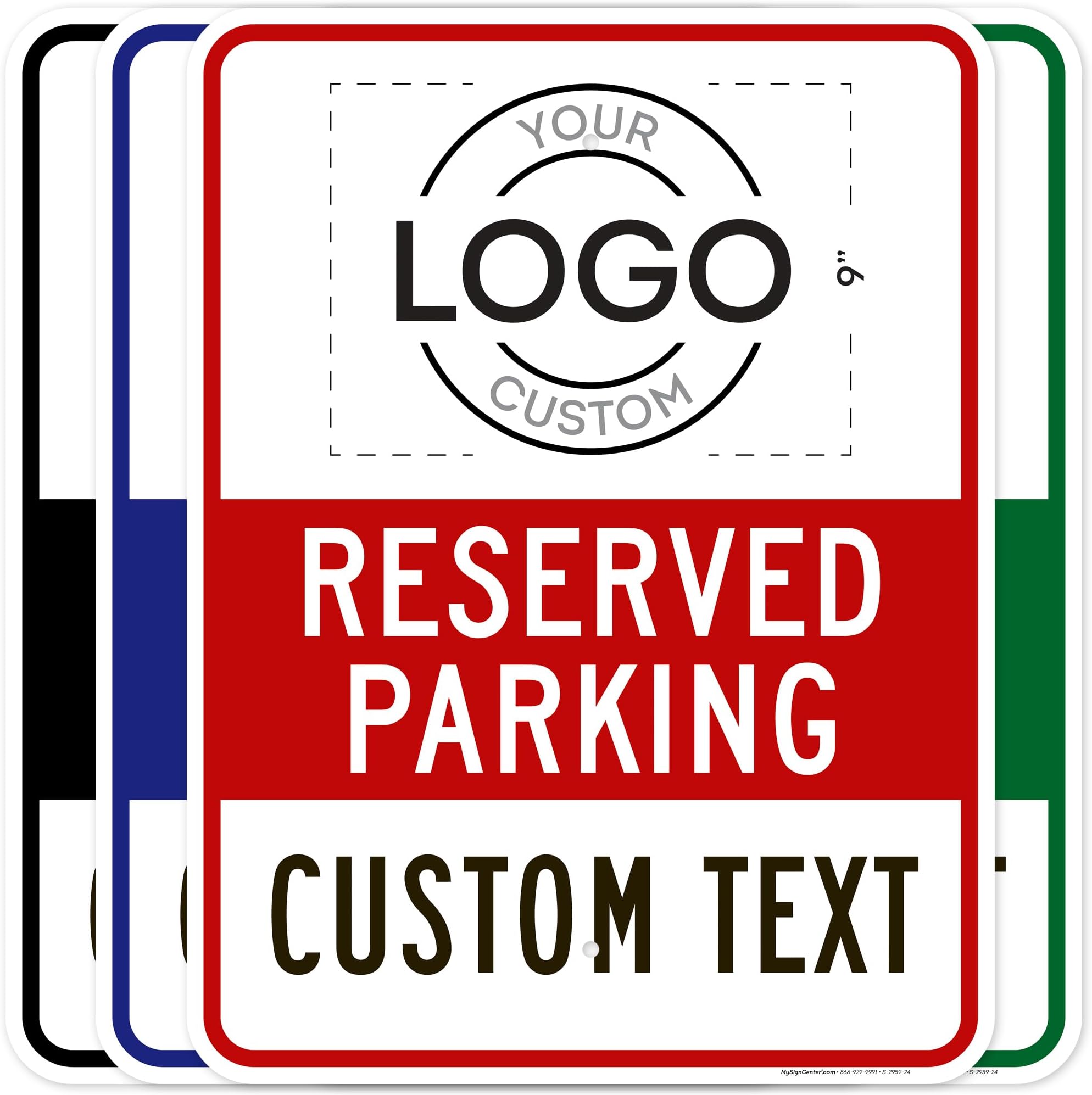 Amazon.com: Custom No Parking Sign, Custom Reserved Parking Signs for Business, 18x24 Inches ...