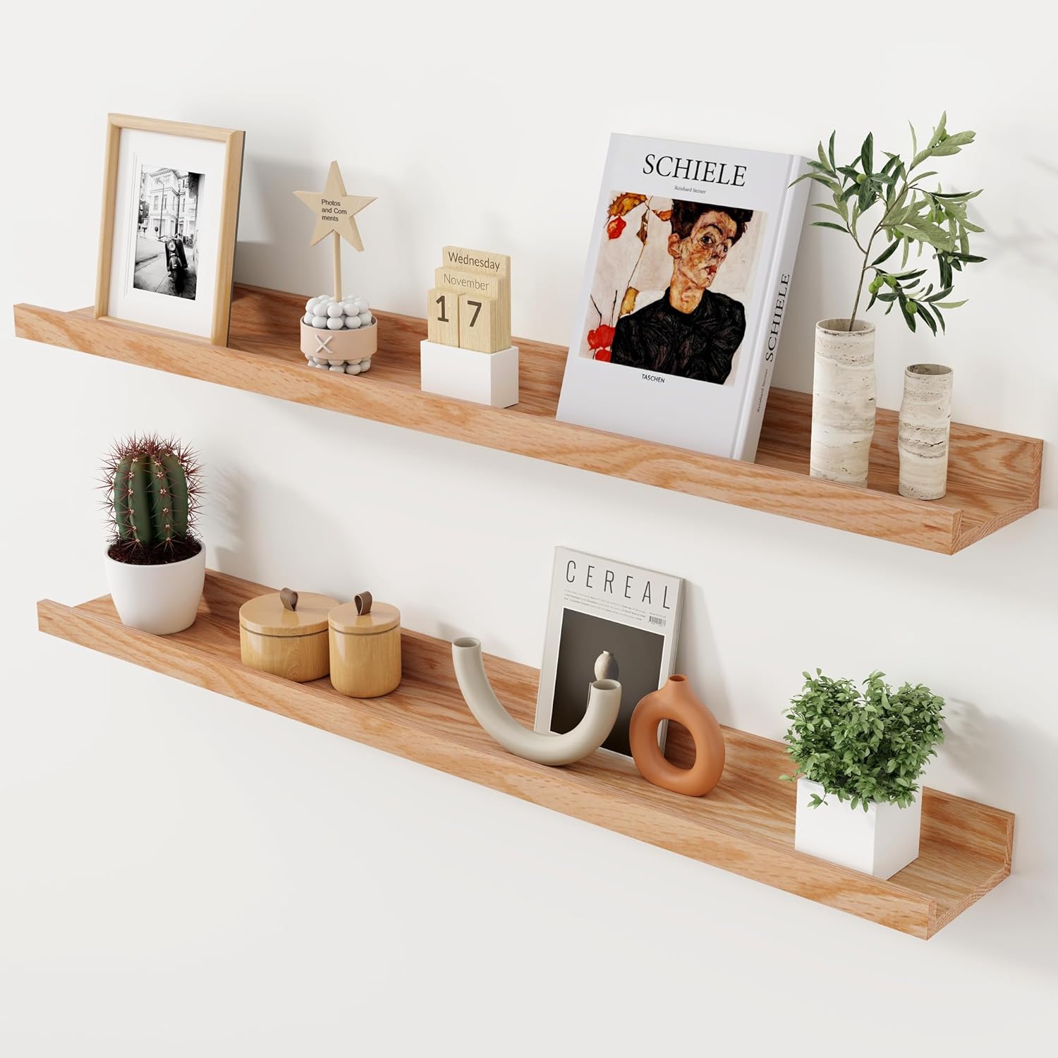Amazon.com: Axeman Oak Picture Ledge Shelf, 36 Inch Floating Shelves ...