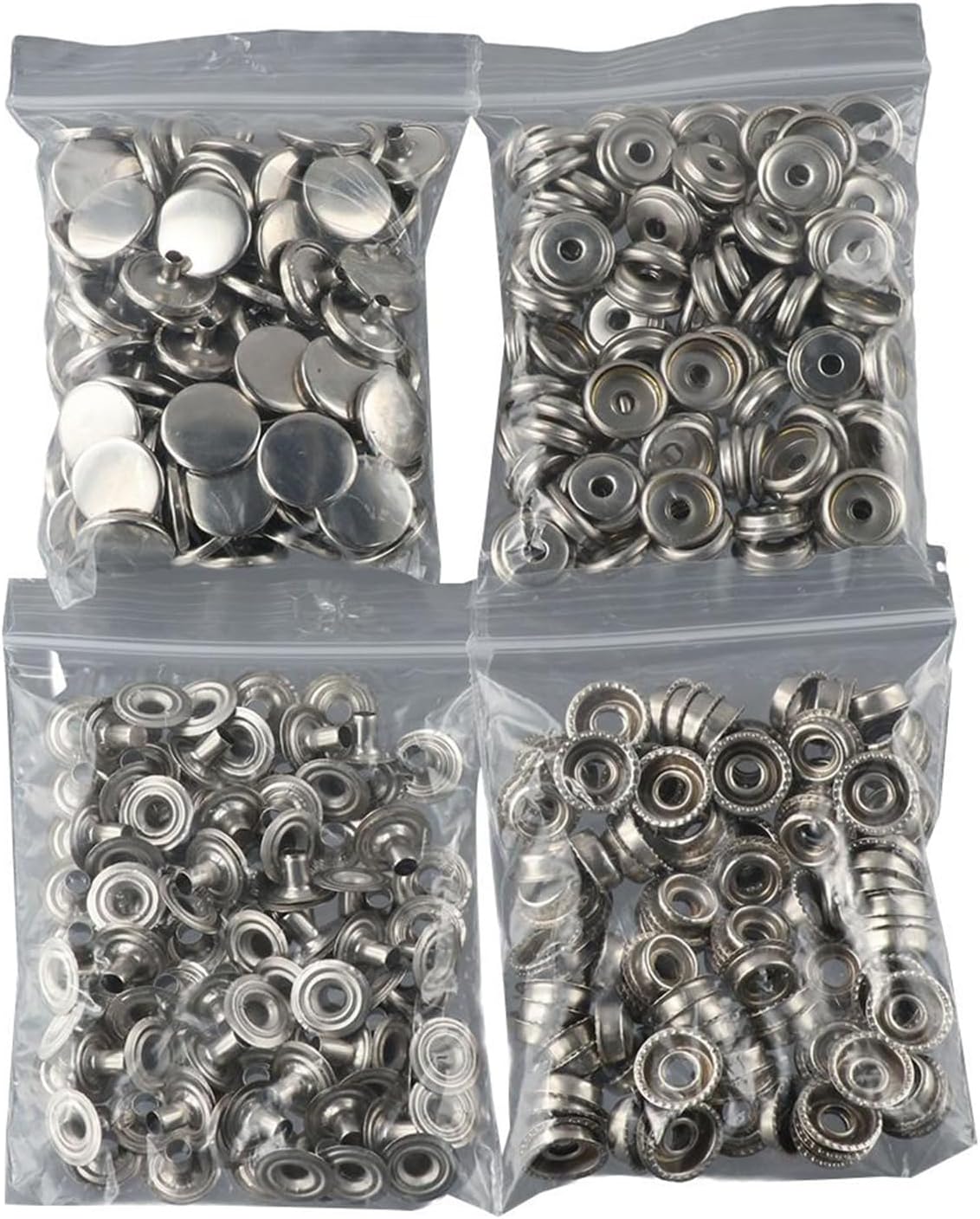 Amazon.com: Uniquer 100 Sets 15mm Stainless Steel Snap Fastener ...