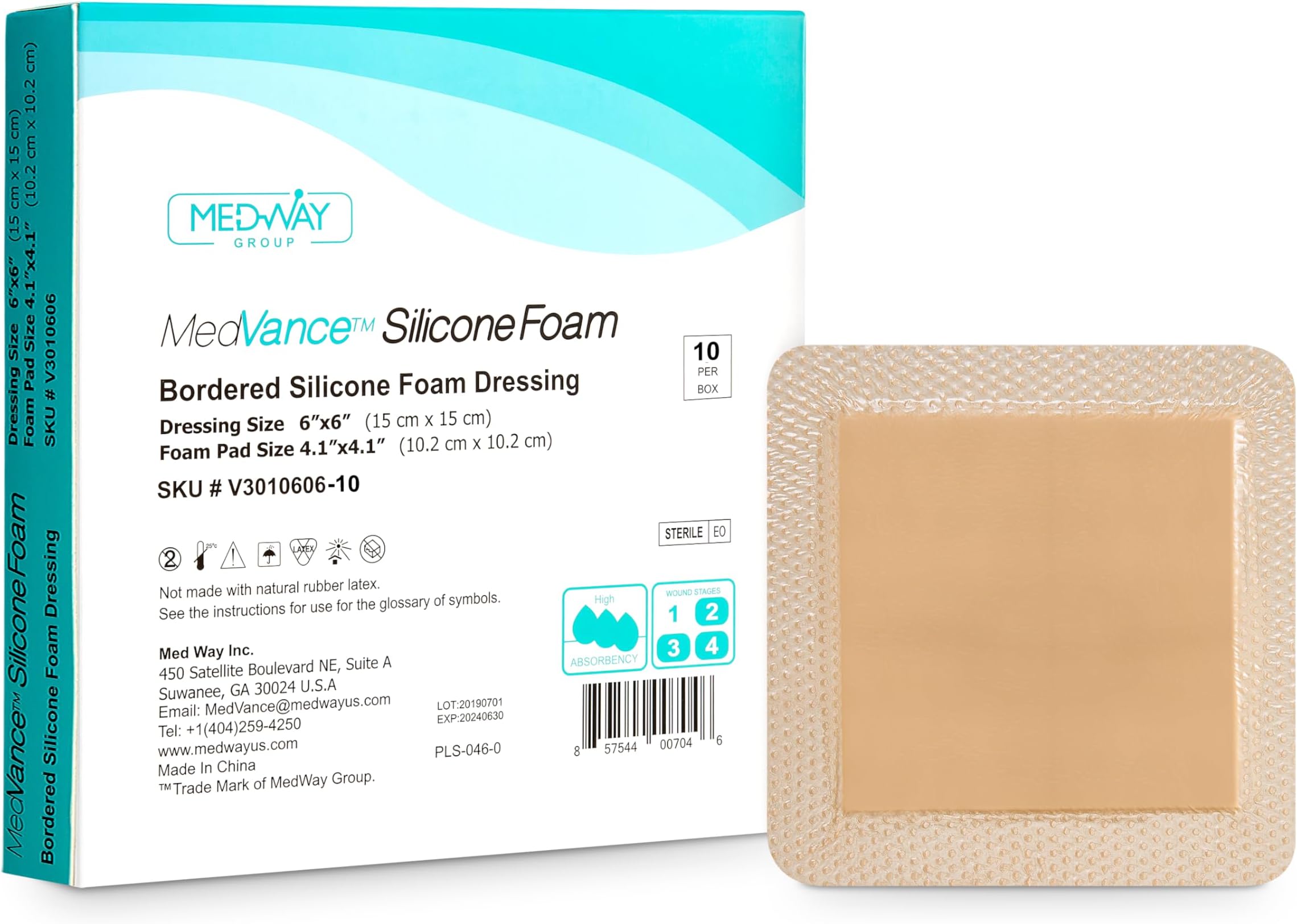 Amazon.com: MedVanceTM Silicone - Bordered Silicone Adhesive Foam ...