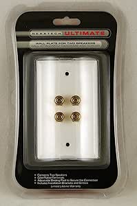 Nexxtech Ultimate Wall Plate for Two Speakers Surround Sound HD TV Wall ...