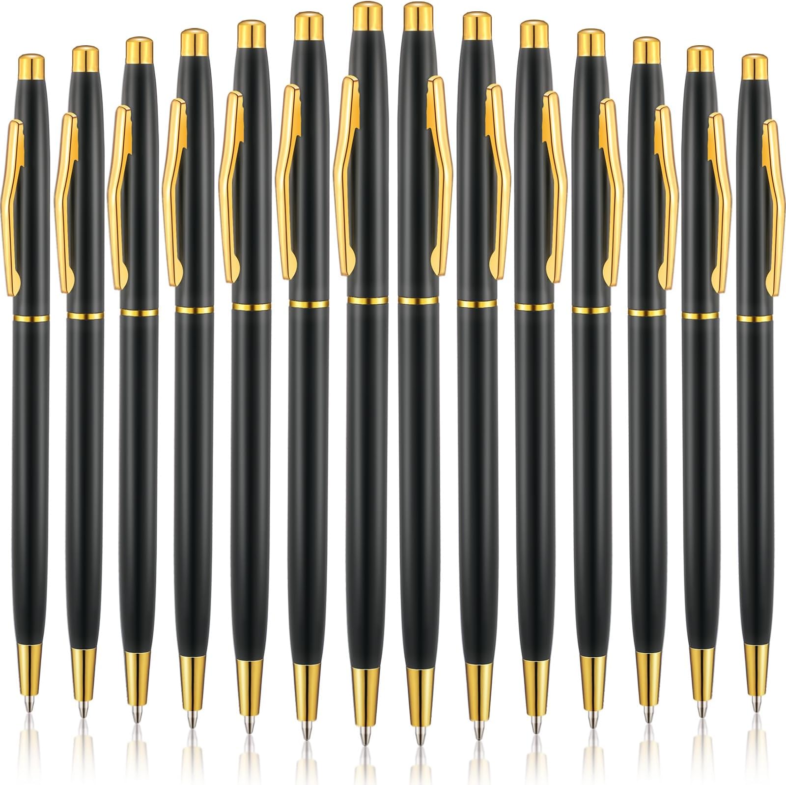 Amazon.com : Yeaqee 100 Pieces Ballpoint Pen with Stylus Tip Click Metal Pen, 2 in 1 Black Ink ...