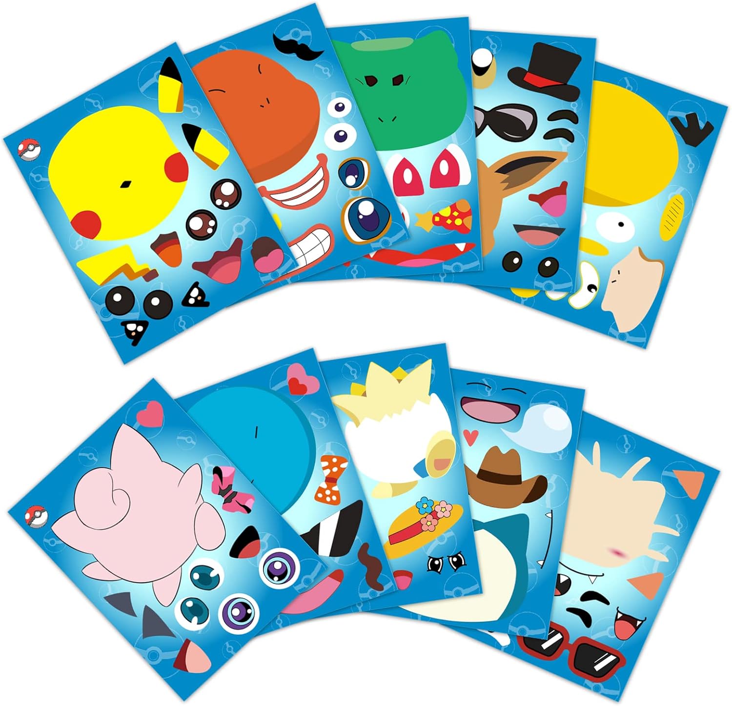 30 Sheets Make a Face Stickers, Make Your Own Stickers Fun Craft ...