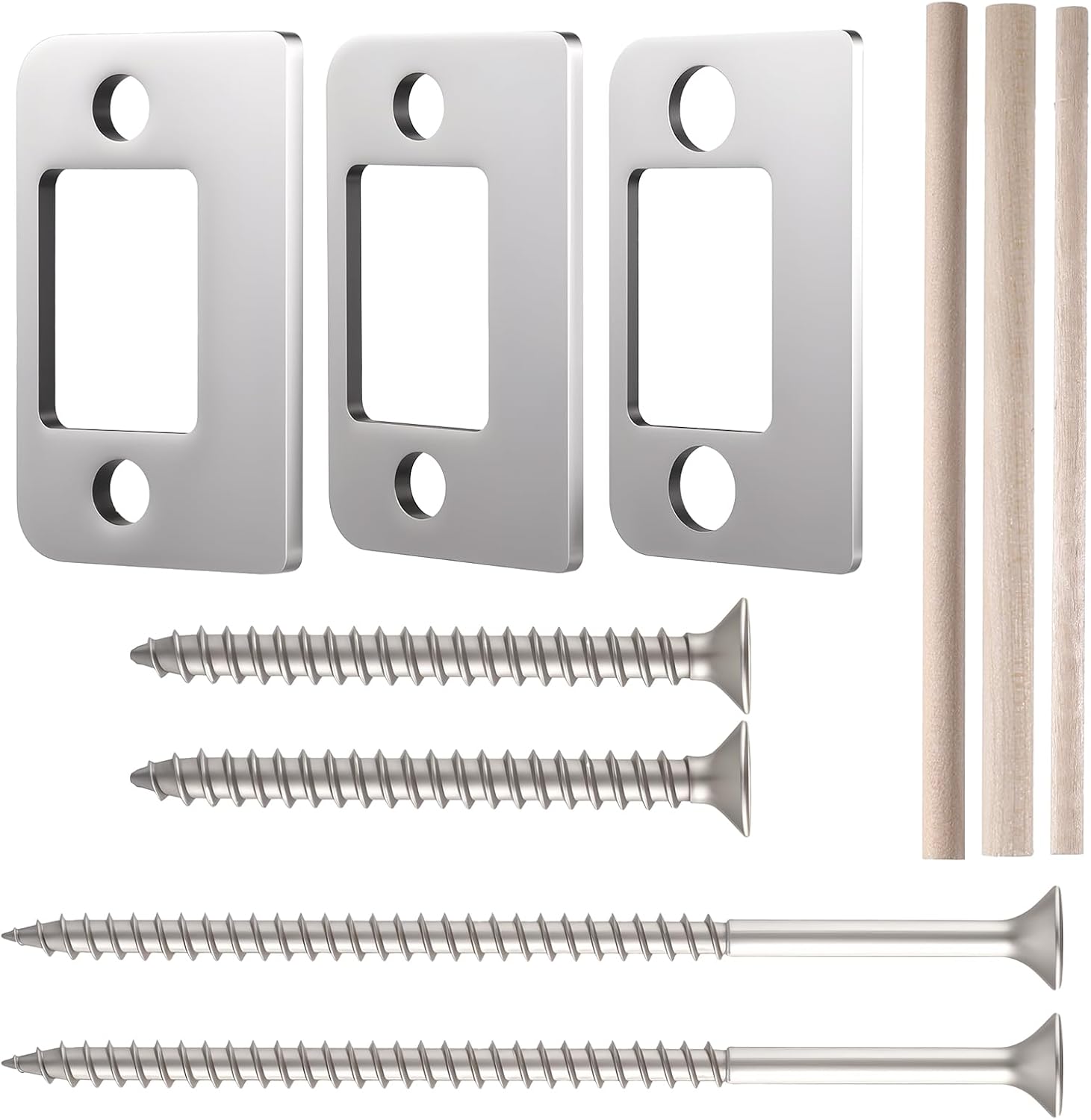 1 Pack Door Strike Shim Plates, Door Latch Spacers Stainless Steel ...