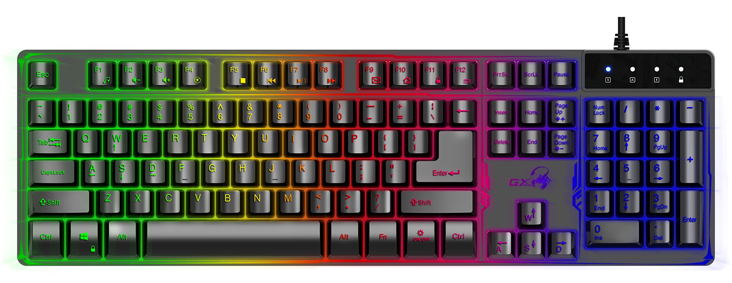 Buy Genius GX Scorpion K8 ENGLISH-ARABIC - Professional Backlit Gaming ...