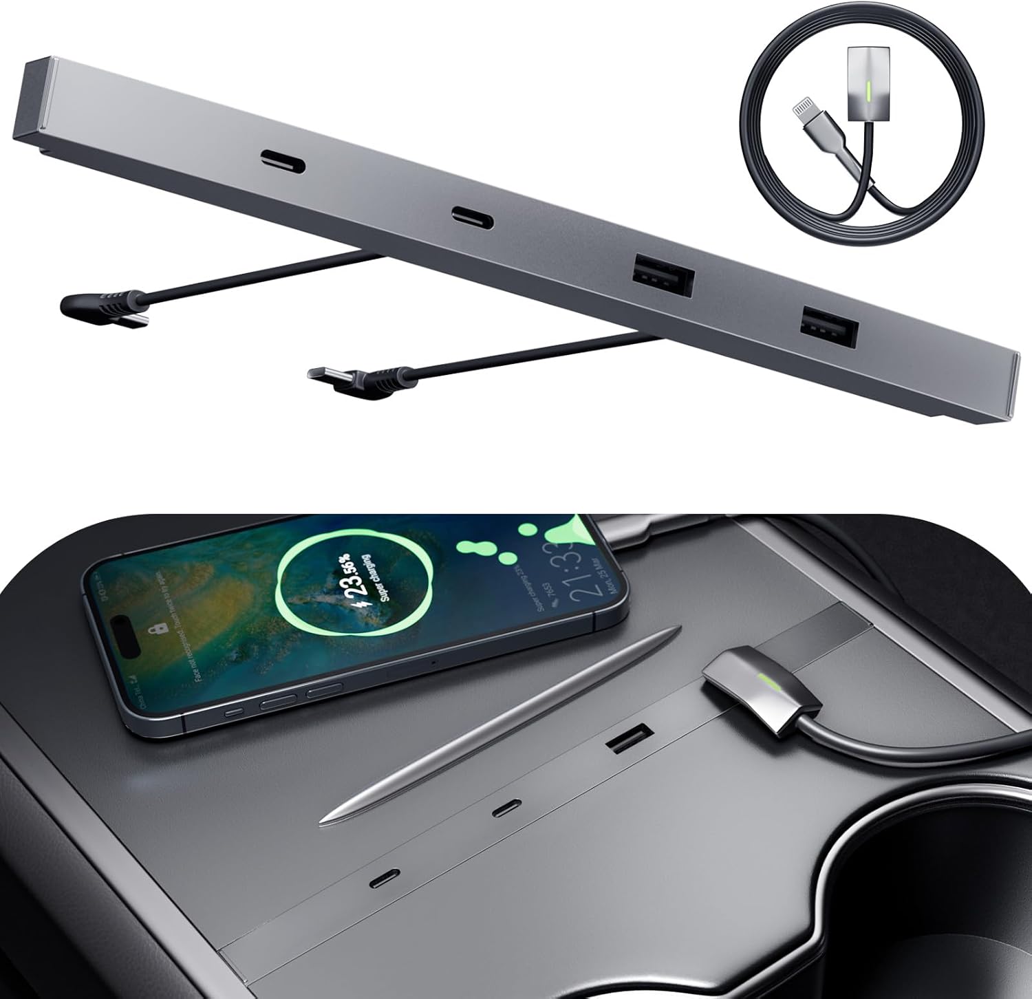 Amazon.com: MIFMIA Tesla USB Hub for Tesla Model 3, Model Y Accessories ...