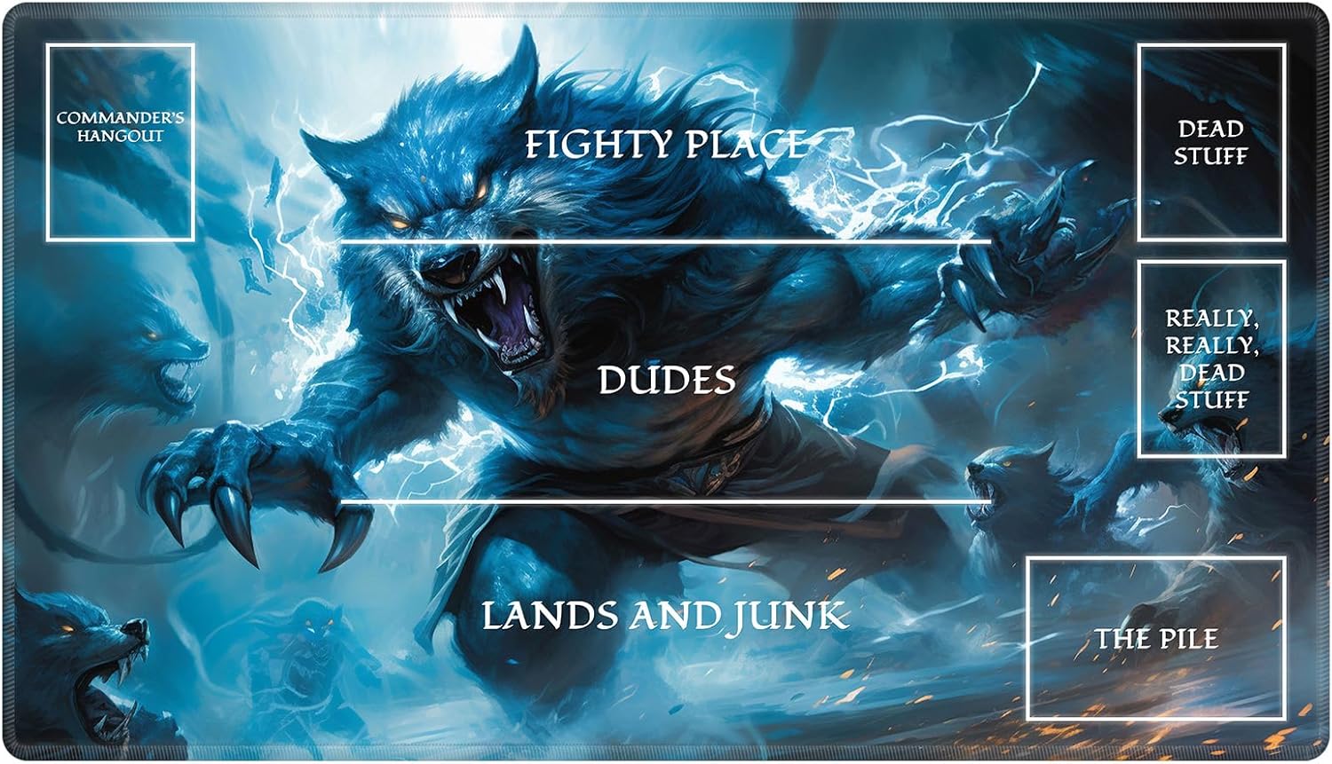 Amazon.com: EDGFRTOIO Playmat with Zones for MTG Card Game Playing ...