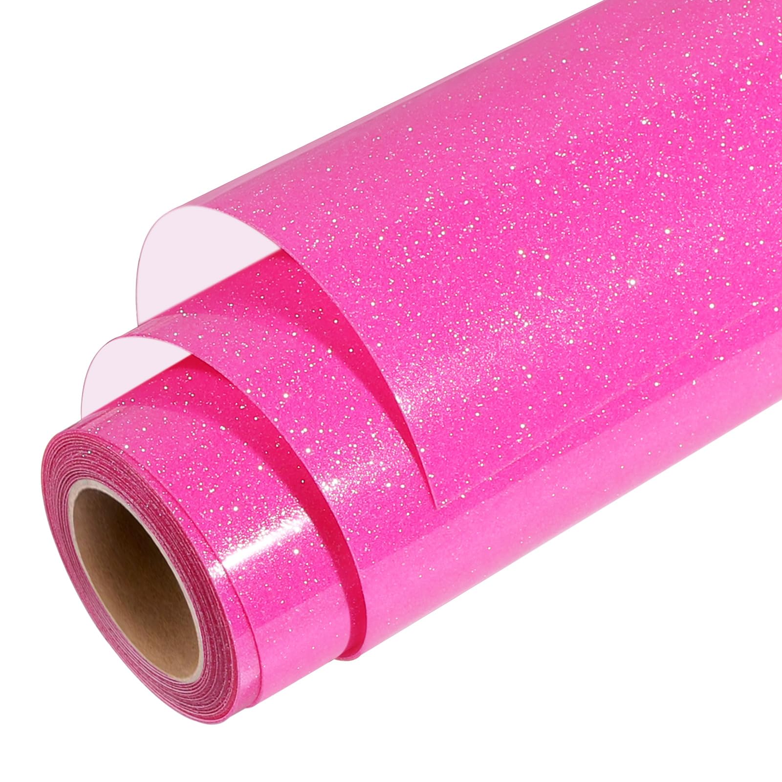 Amazon.com: WRAPXPERT Pink Glitter HTV Heat Transfer Vinyl Roll,Pink ...