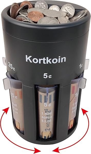 Amazon.com : Kortkoin Automatic Coin Sorter 5-IN-1 Coin Counter with ...