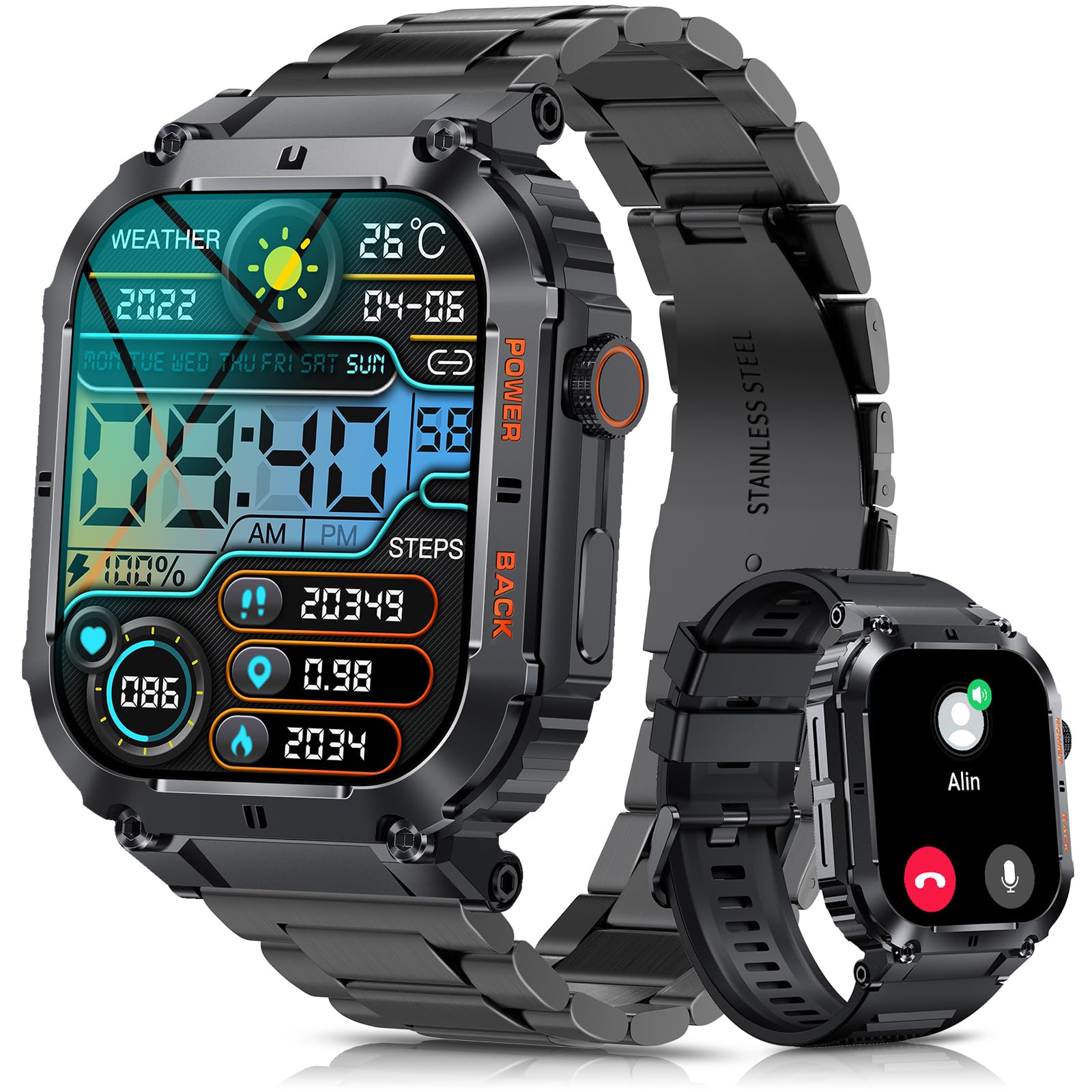 Snapklik.com : PODOEIL Military Smart Watch For Men